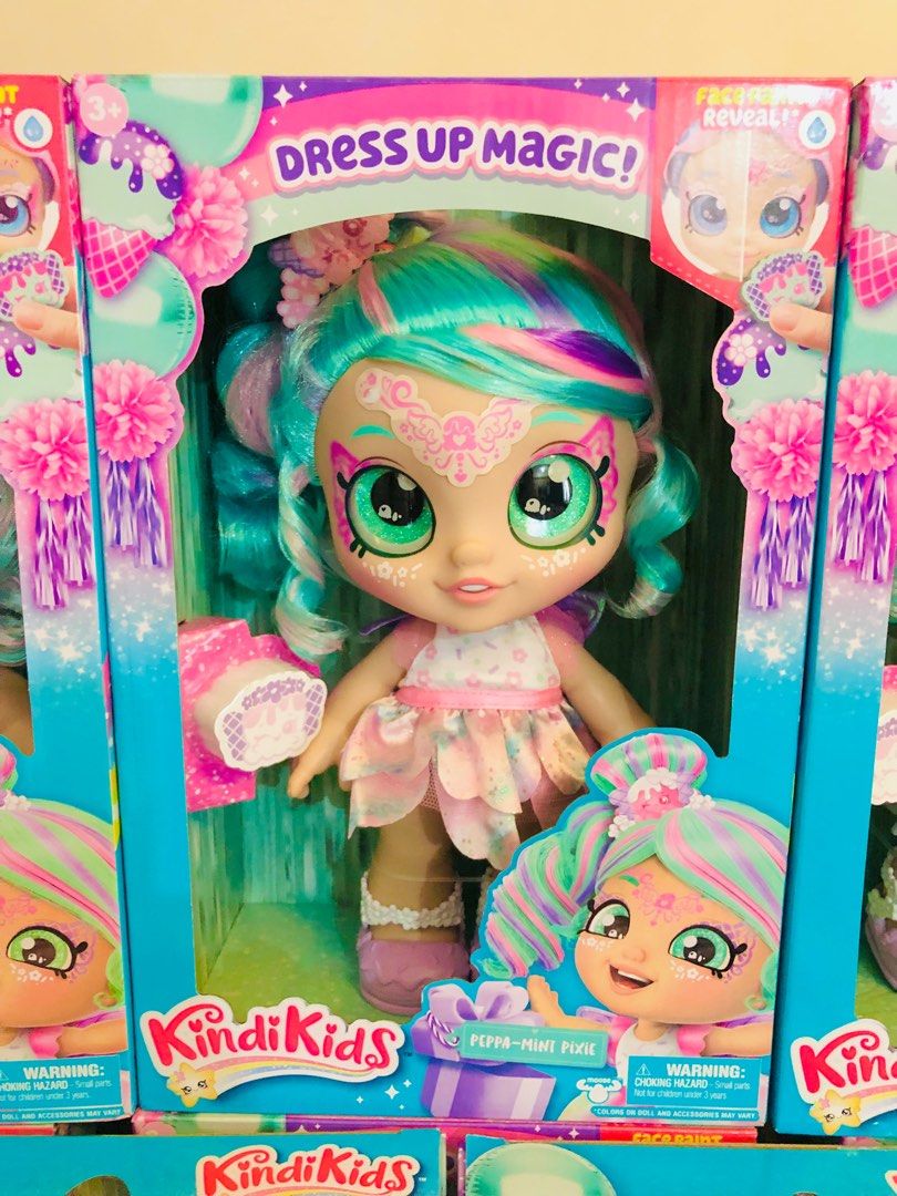 Kindi Kids Dress Up Magic Face Paint Reveal Doll, Peppa-Mint Pixie; SRP ...