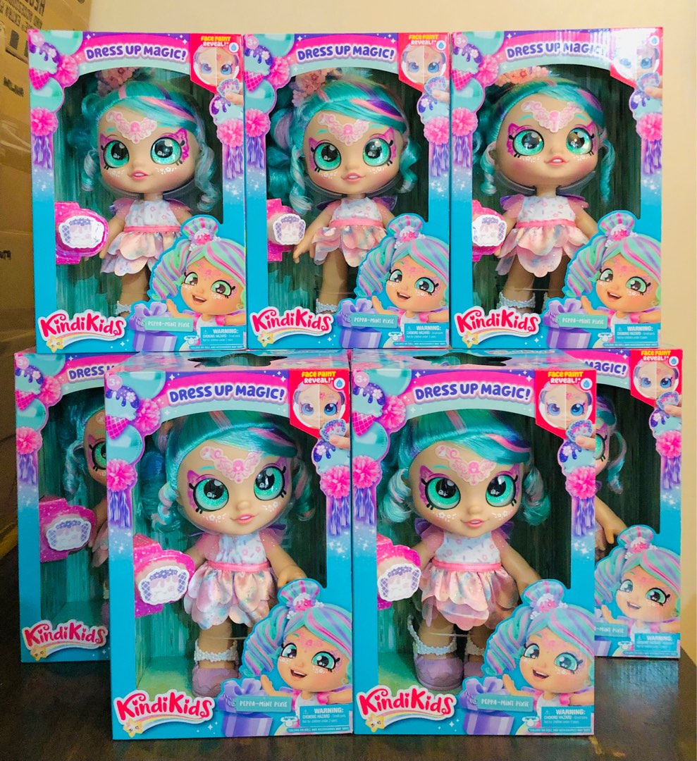Kindi Kids Dress Up Magic Face Paint Reveal Doll, Peppa-Mint Pixie; SRP ...