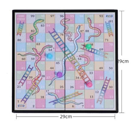 Large Magnetic Snakes & Ladders Board Game with Mystery Gift RED2766 ...