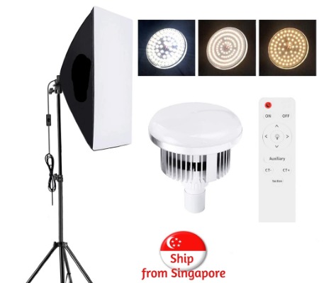 LED softbox lighting kit tri- color for product, portrait and video ...