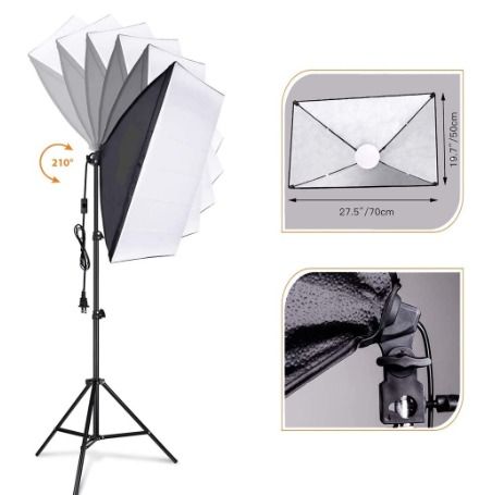 LED softbox lighting kit tri- color for product, portrait and video ...