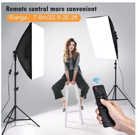 LED softbox lighting kit tri- color for product, portrait and video ...