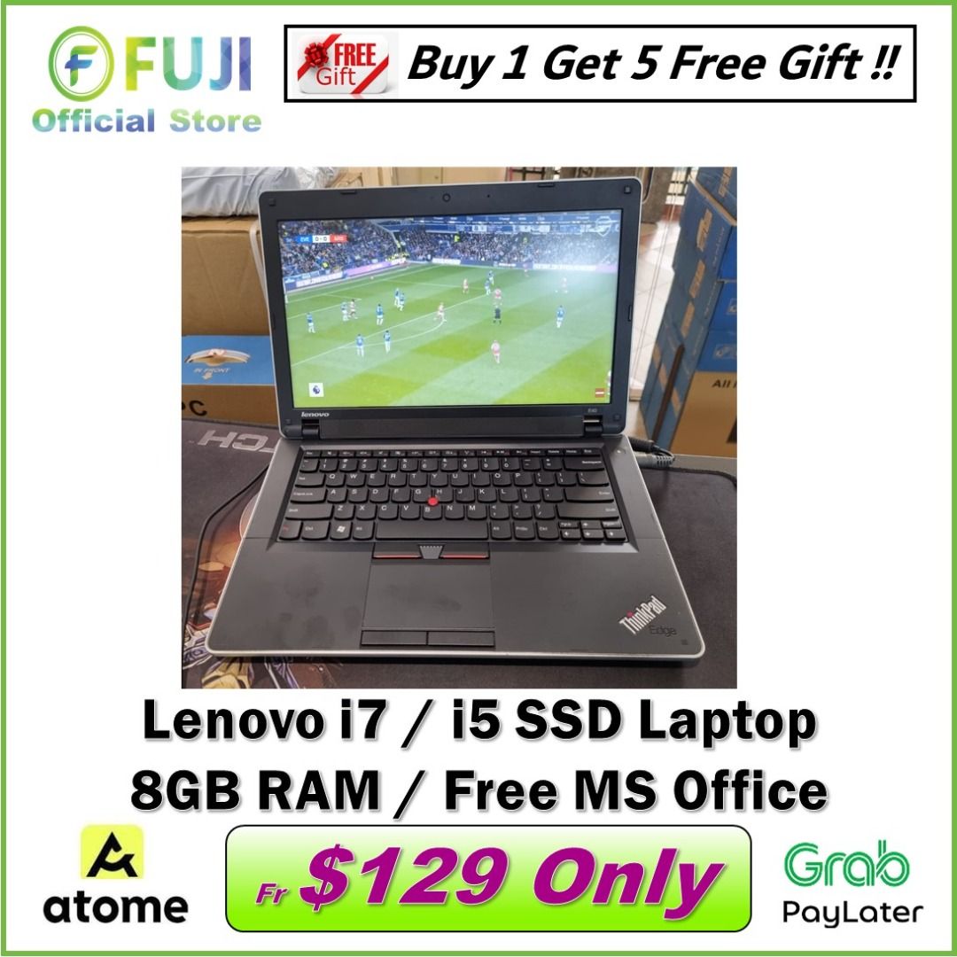 Lenovo 14 Inch i7 SSD Laptop - Windows 11 + Free MS Office - Good ...
