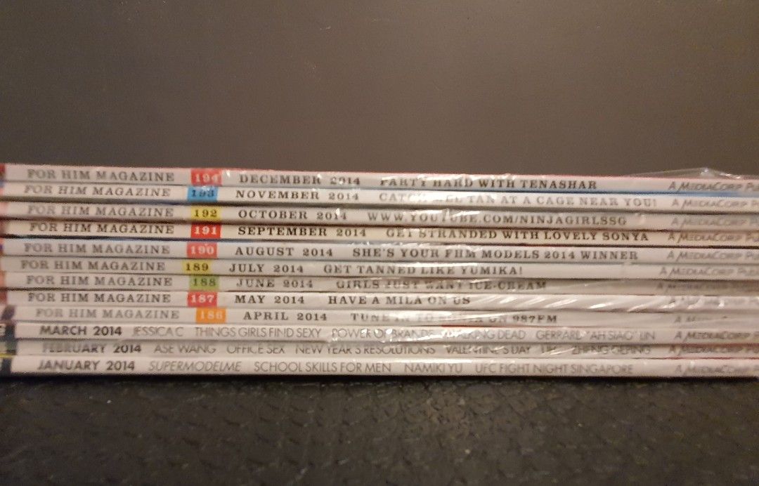 LIMITED FHM 2014 full set (Jan-Dec), Hobbies & Toys, Books & Magazines ...