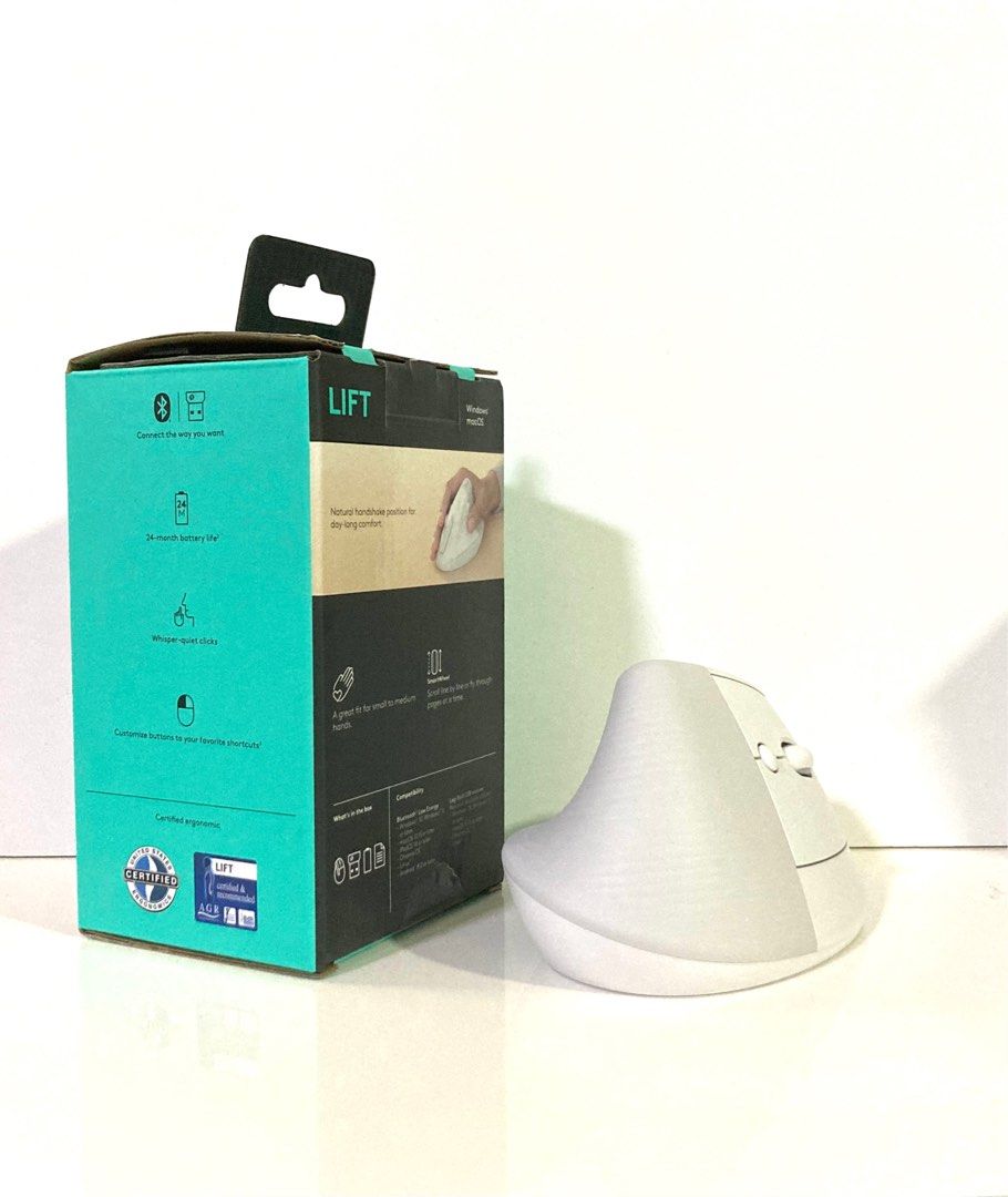 WTT. Logitech Lift mouse, white., Computers & Tech, Parts & Accessories ...