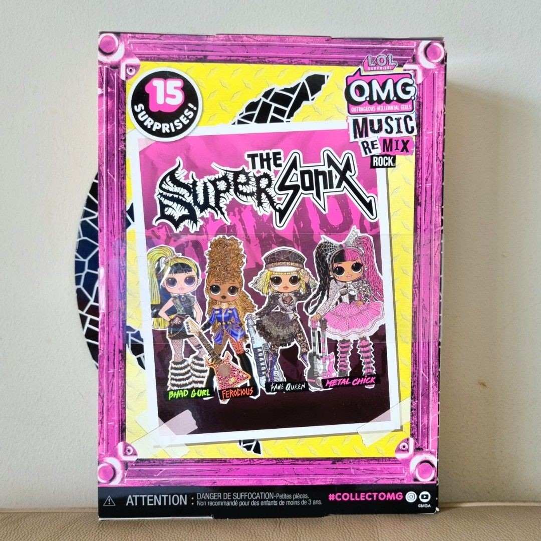 L.O.L. Surprise! LOL OMG Remix Rock Fame Queen Fashion Doll with 15 ...