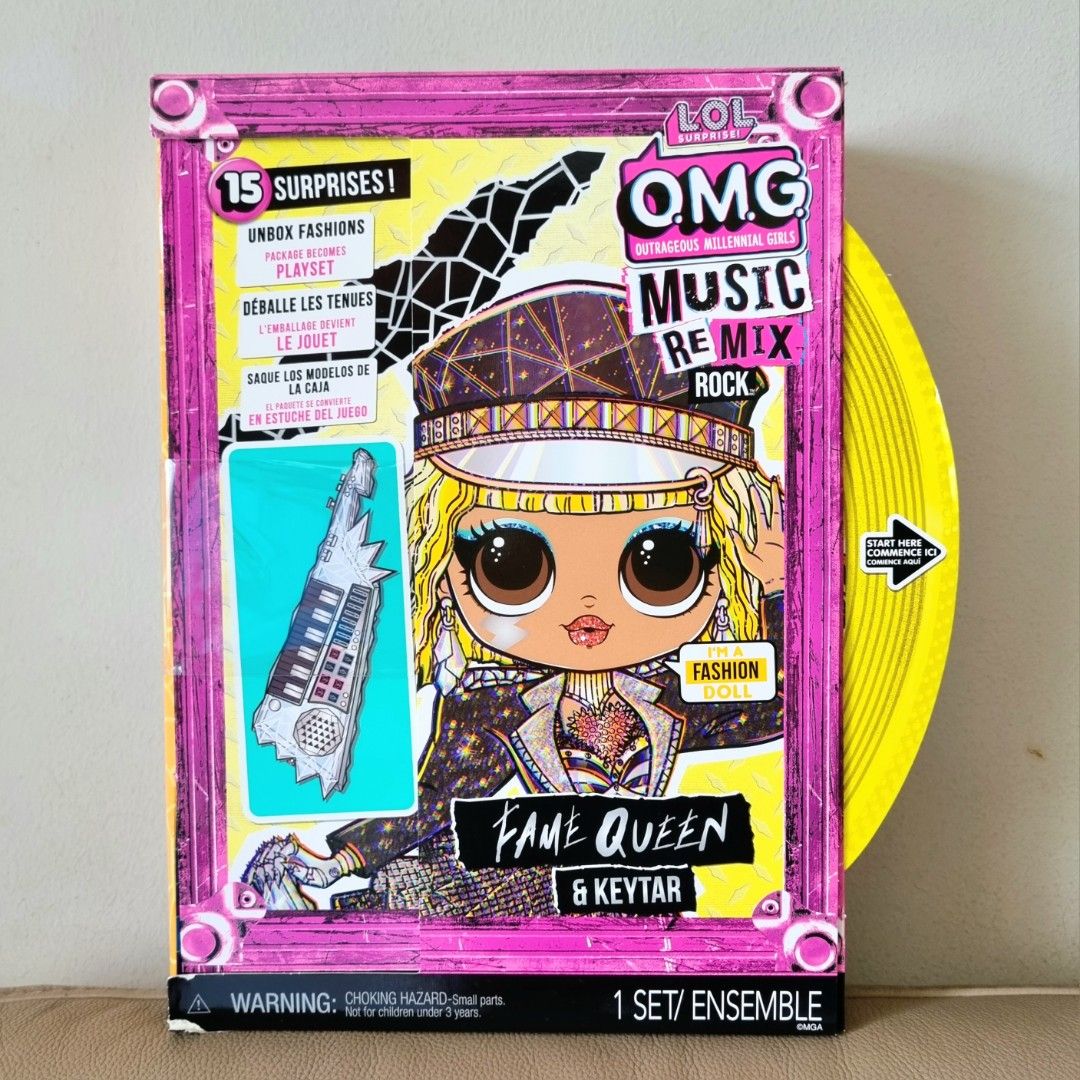 L.O.L. Surprise! LOL OMG Remix Rock Fame Queen Fashion Doll with 15 ...