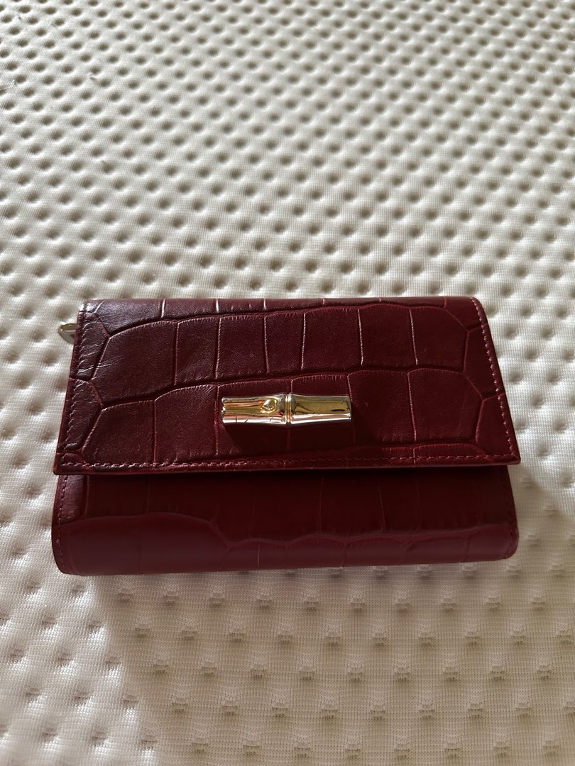 Longchamp Croc Embossed wallet, Women's Fashion, Bags & Wallets ...