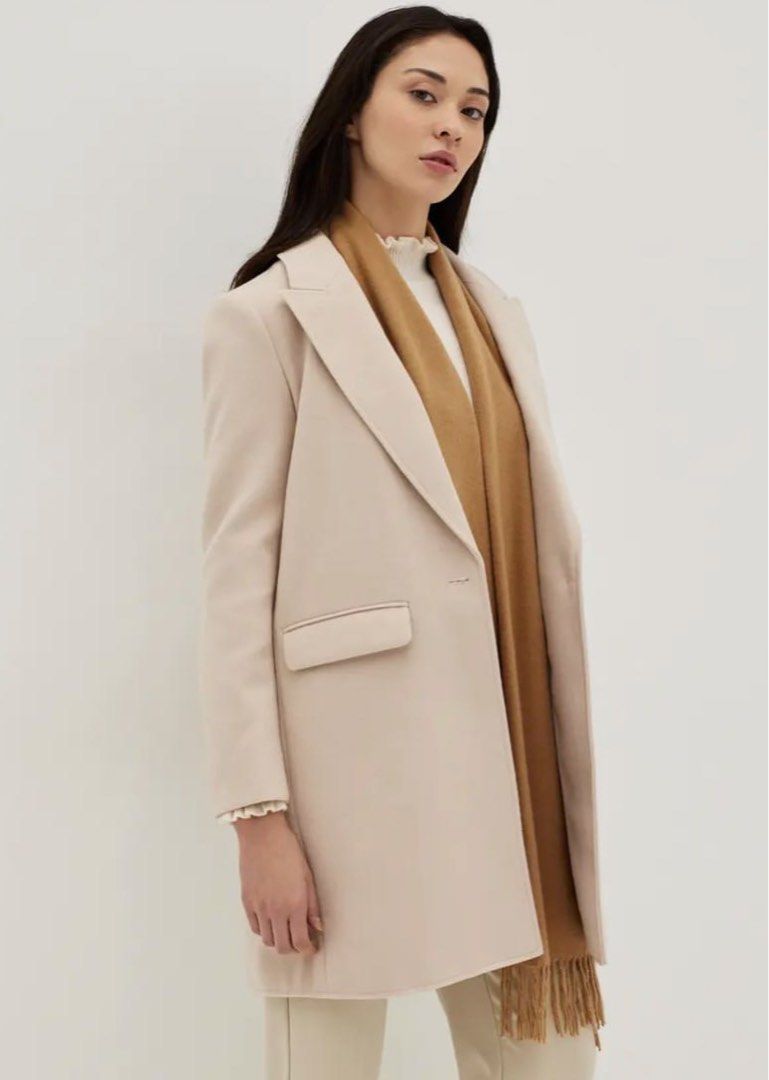Love Bonito Ingrid Classic Tailored Peak Lapel Coat, Women's Fashion ...