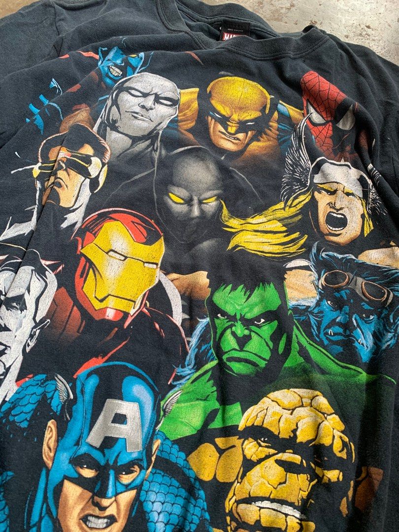 MAD ENGINE MARVEL CHARACTERS TEE FEAT AVENGERS & X-MEN, Men's Fashion ...