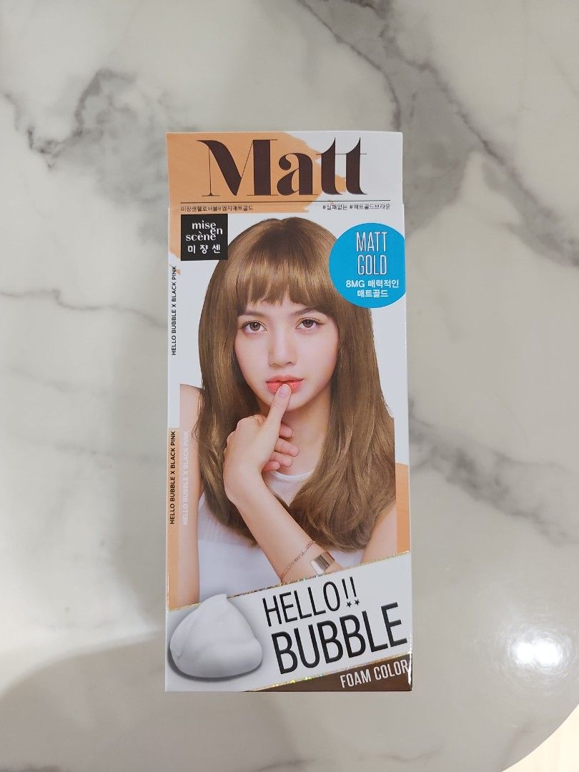 Matt Gold Hello Bubble Mise En Scene Hair Dye, Beauty & Personal Care ...