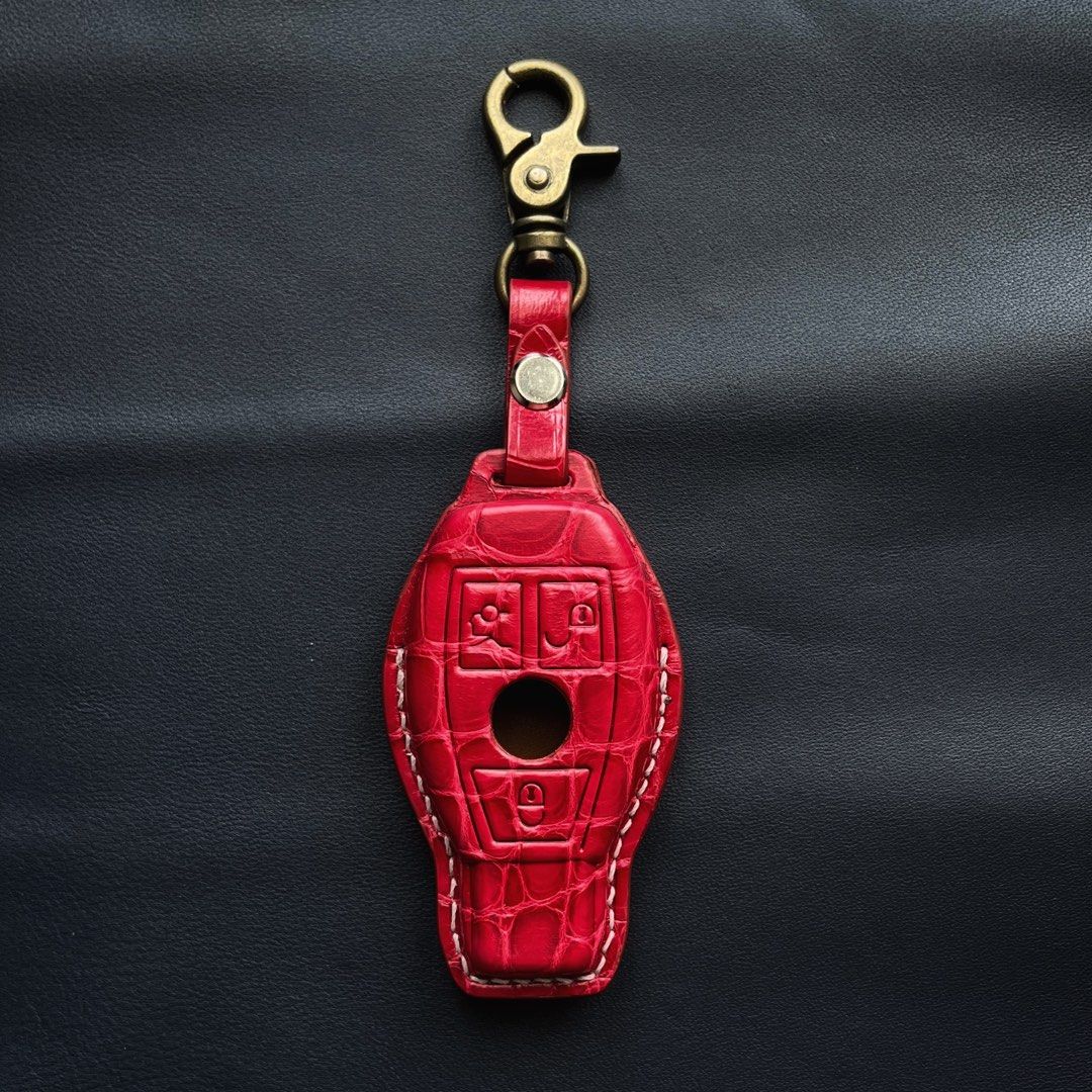 Mercedes Luxury Car Key Cover (Keyless) | Glazed Croc Leather, Car ...