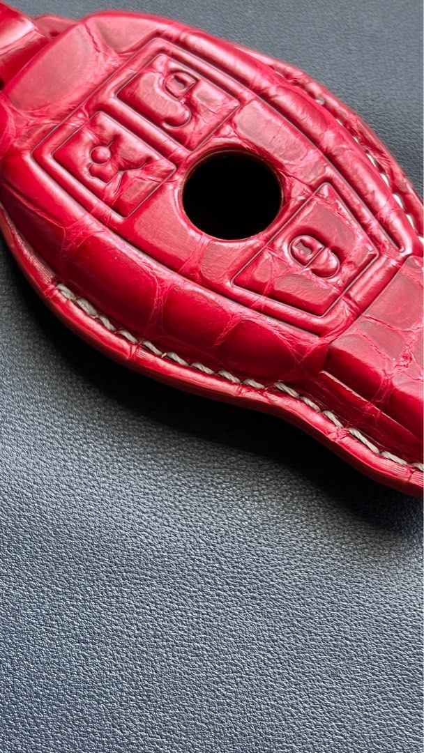 Mercedes Luxury Car Key Cover (Keyless) | Glazed Croc Leather, Car ...