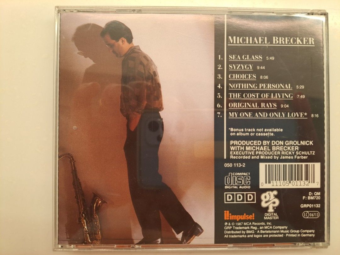 Michael Brecker - Michael Brecker - grp Digital Master. Impulse! - 1987 MCA Records. original ...