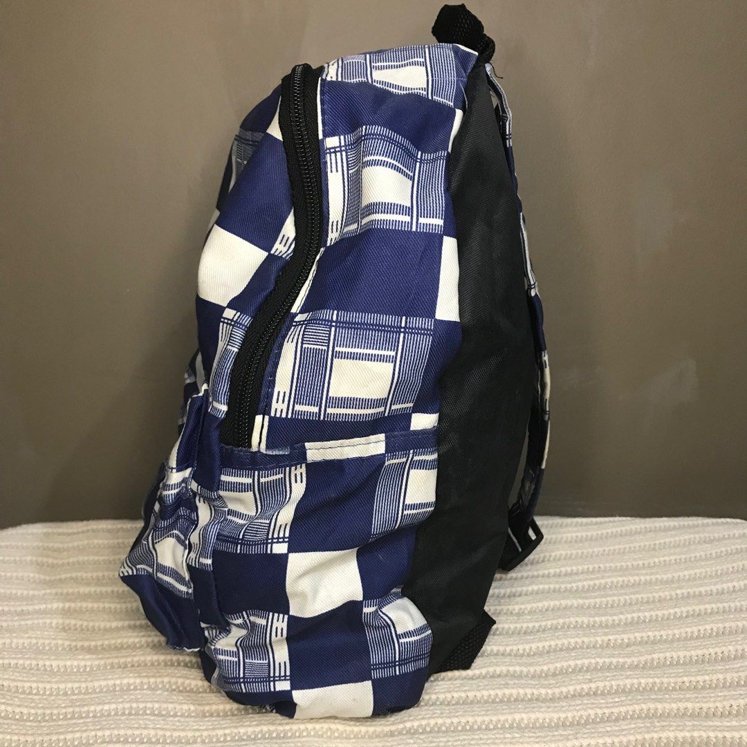 MINI KIDS BACKPACK BLUE CHECKERED, Men's Fashion, Bags, Backpacks on ...