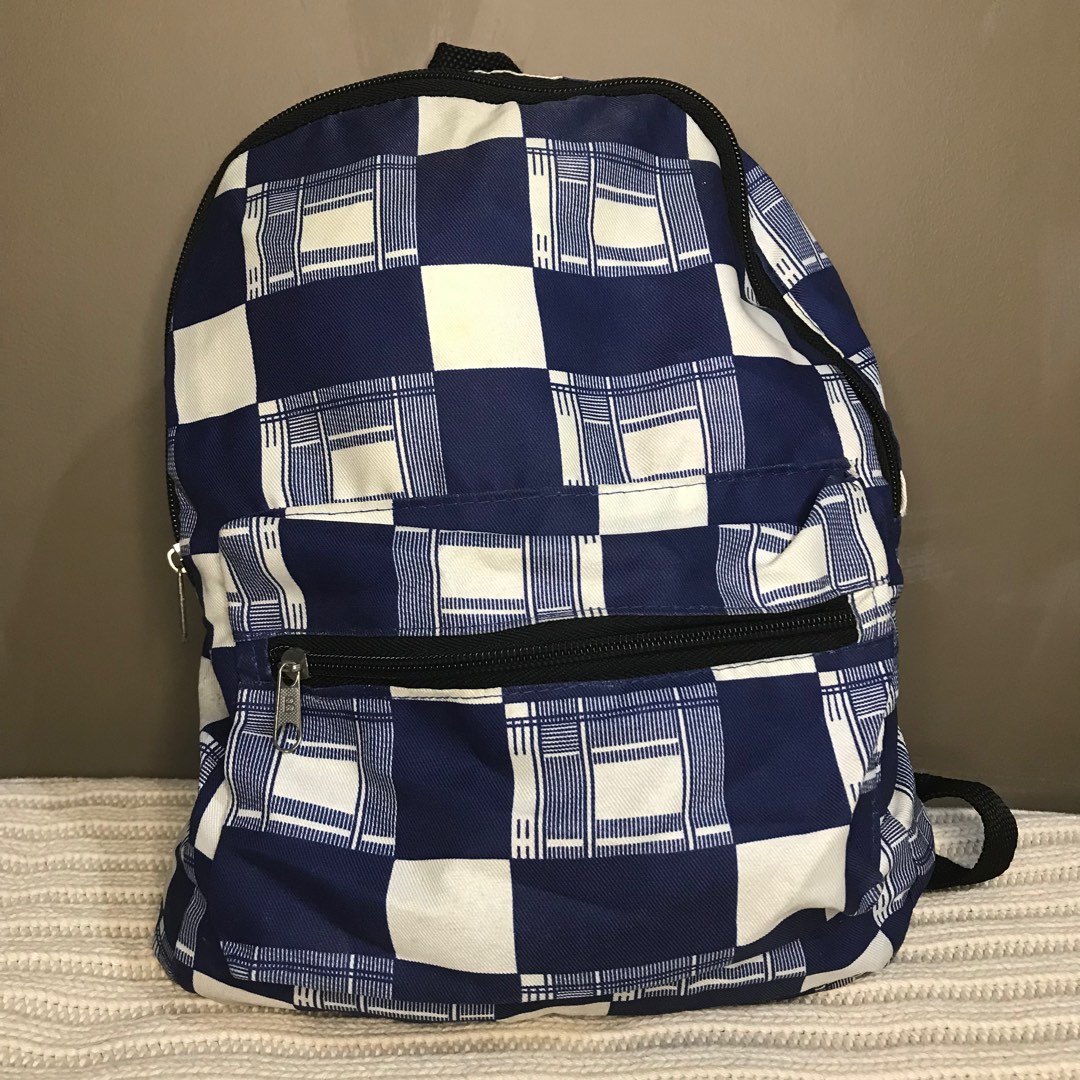 MINI KIDS BACKPACK BLUE CHECKERED, Men's Fashion, Bags, Backpacks on ...