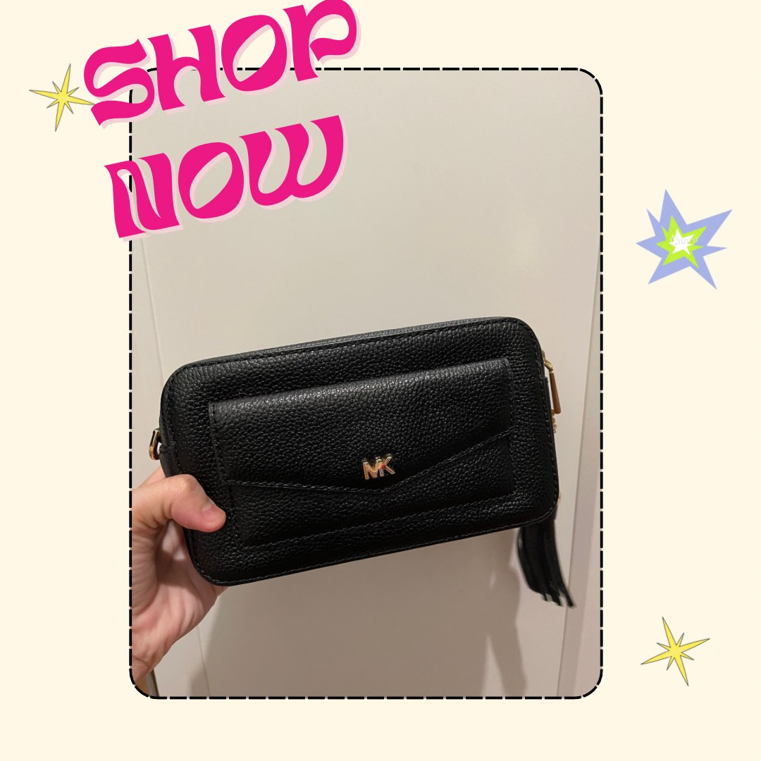 Mk sling bag - black, Barang Mewah, Tas & Dompet di Carousell