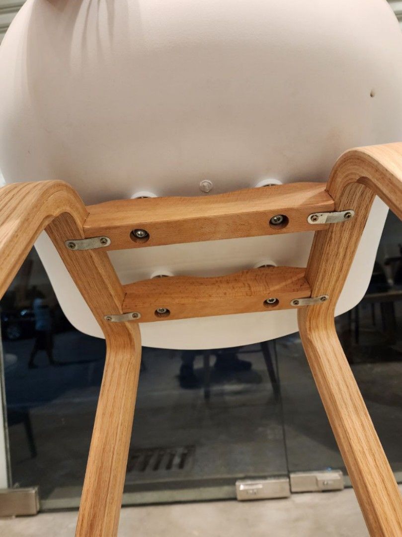 Modern Metal Barstool Wooden Legs High Chair, Furniture & Home Living ...