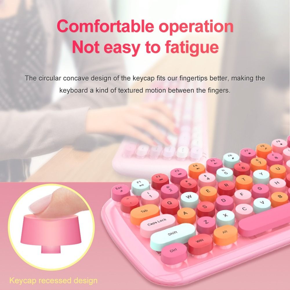 Mofii Candy 2.4G Wireless Keyboard and Mouse Combo Cute with Wireless ...