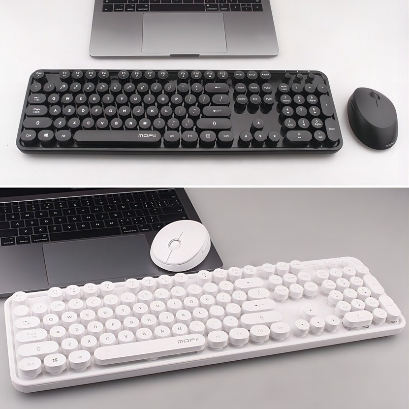 MOFII Sweet Solid Color 2.4G Wireless Keyboard and Mouse Set with ...