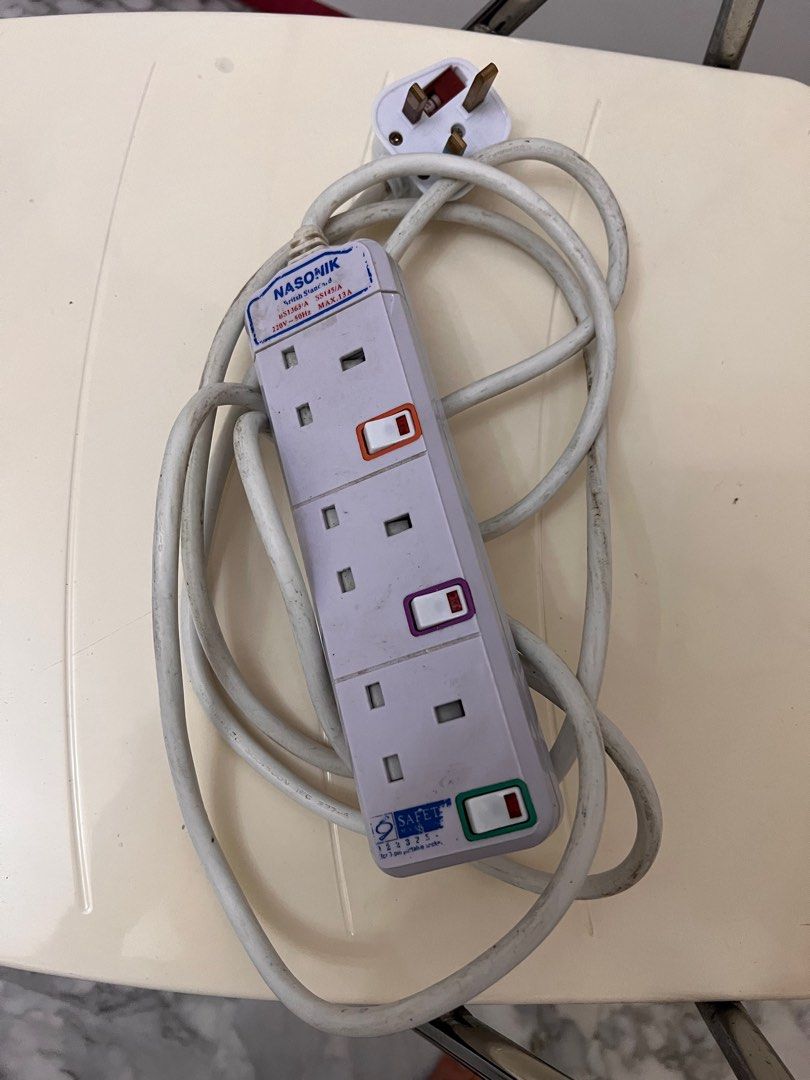 NASONIK SAFETY MARK PORTABLE EXTENSION CABLE, TV & Home Appliances ...