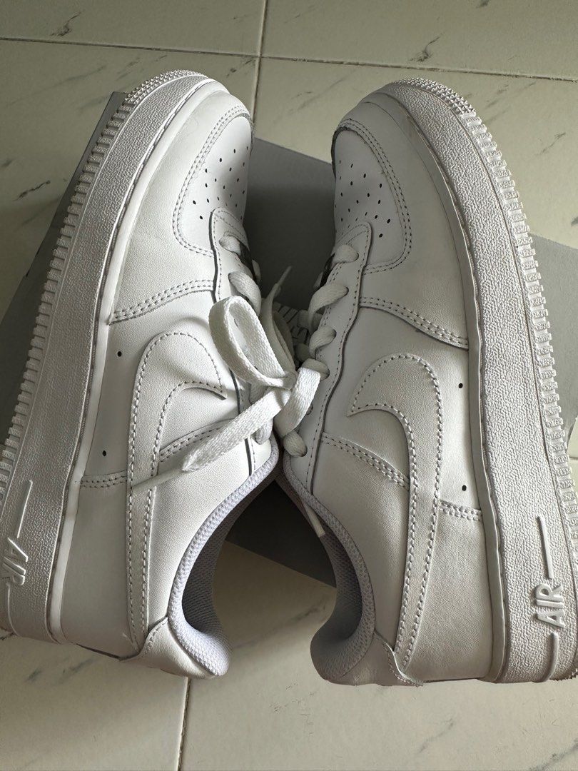 Nike Air Force 1 white GS, Women's Fashion, Footwear, Sneakers on Carousell