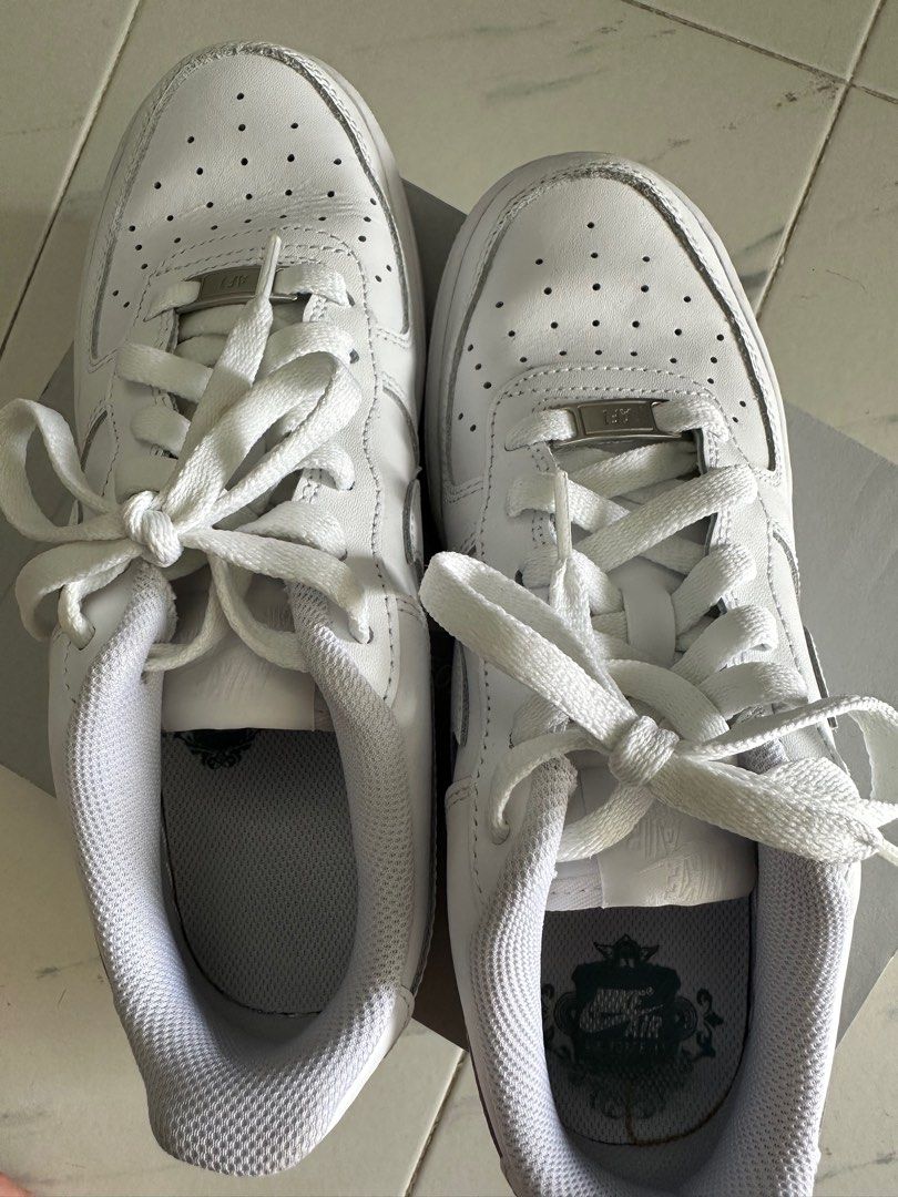 Nike Air Force 1 white GS, Women's Fashion, Footwear, Sneakers on Carousell