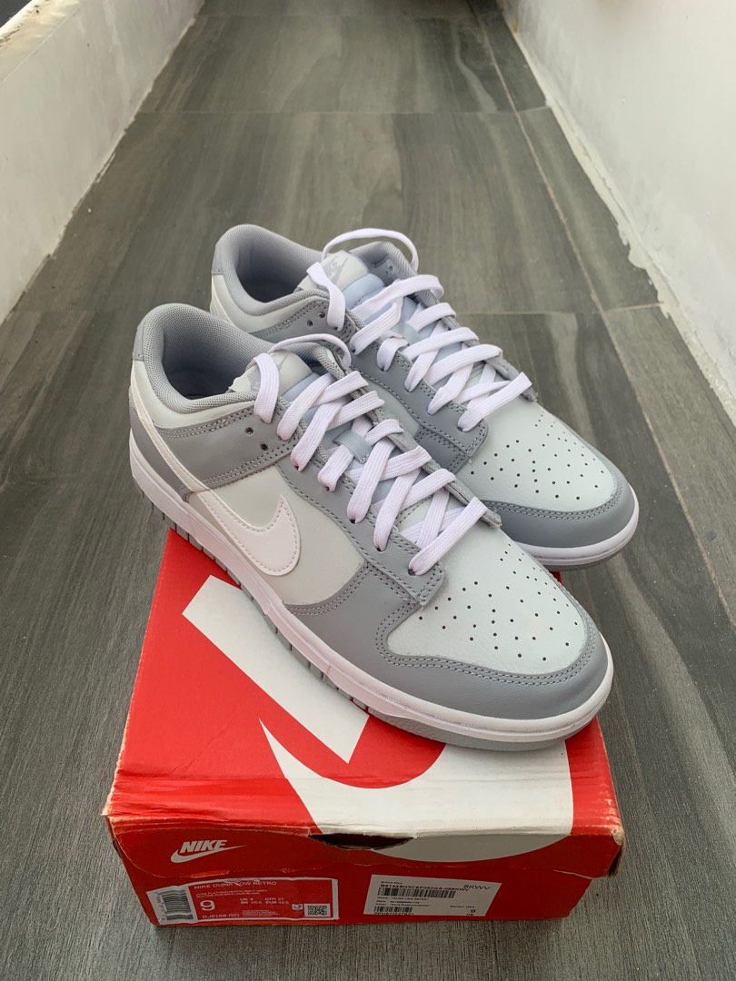Nike Dunk Low Two Tone Gray, Men's Fashion, Footwear, Sneakers on Carousell