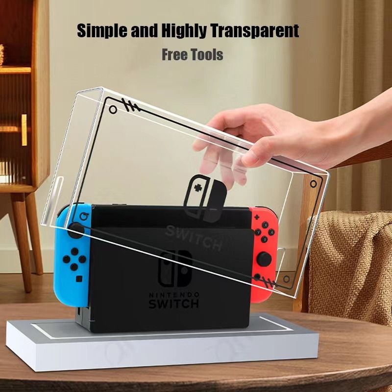 Nintendo Switch/Oled Dust Cover Base Transparent Game Console Host Dock ...
