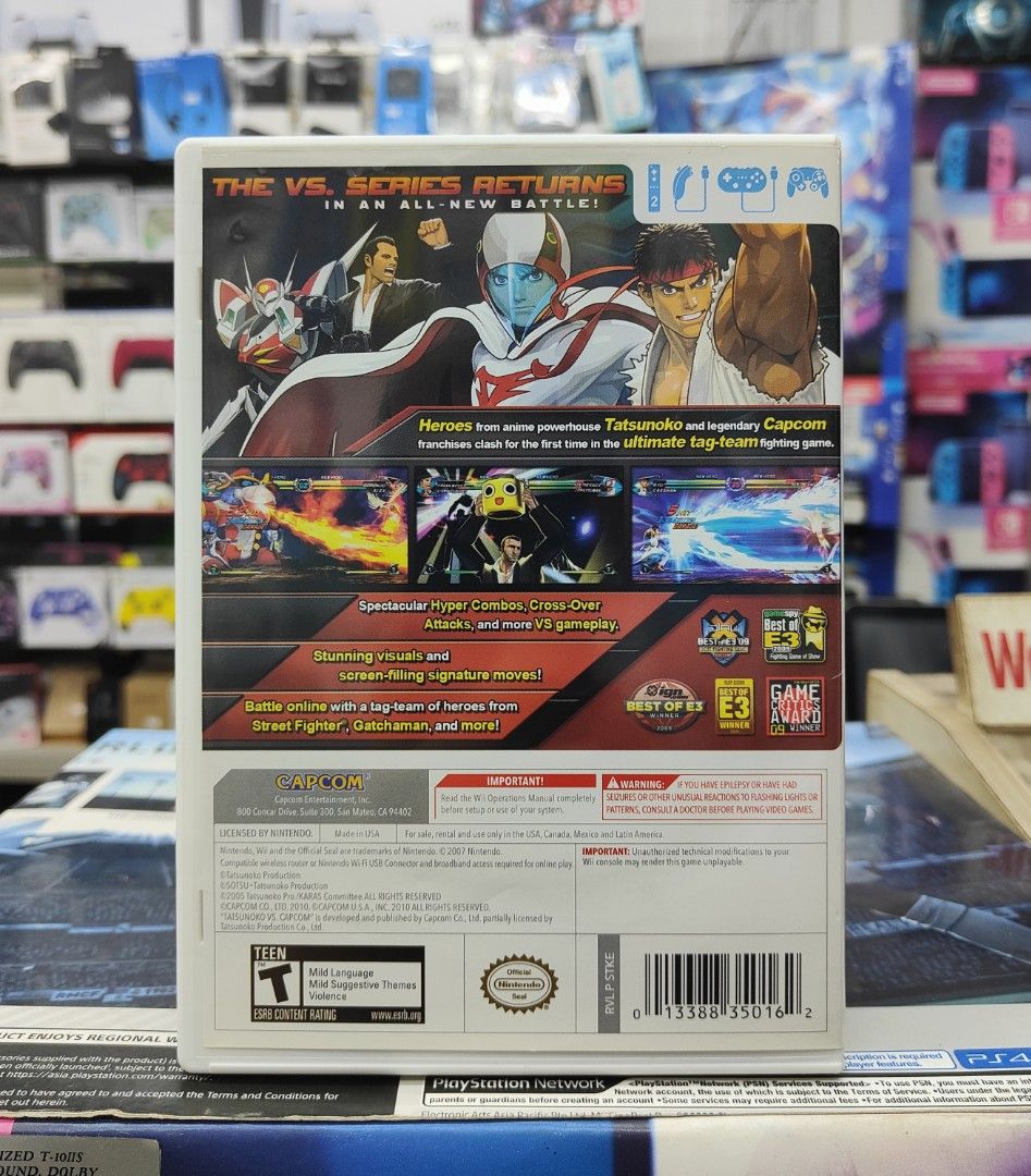 Nintendo Wii Tatsunoko vs Capcom Ultimate All Stars, Video Gaming ...