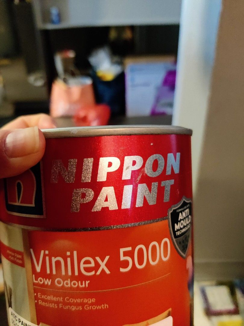 Nippon Paint 1L Vinilex 5000 Granite Gray, Furniture & Home Living ...