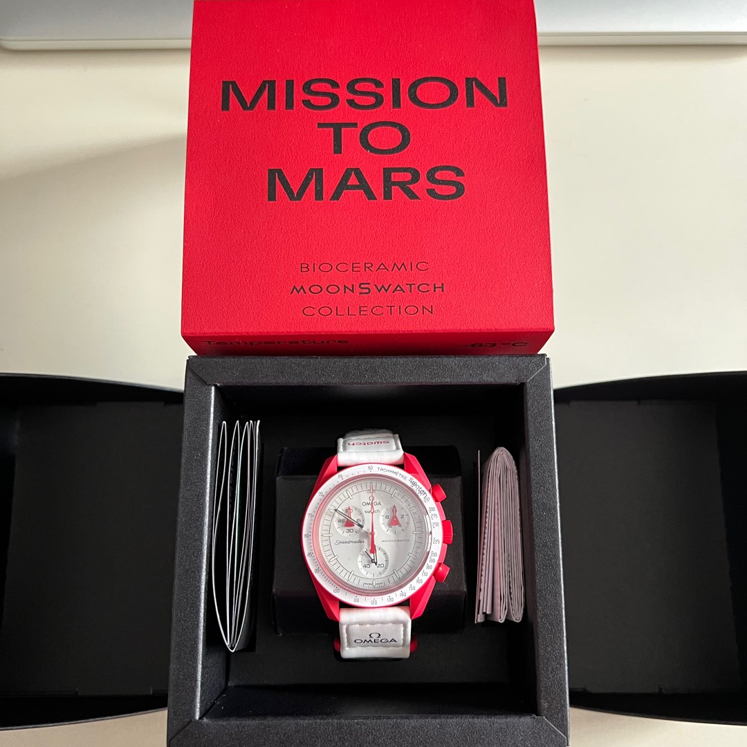 Omega x Swatch Moonswatch Mars, Luxury, Watches on Carousell