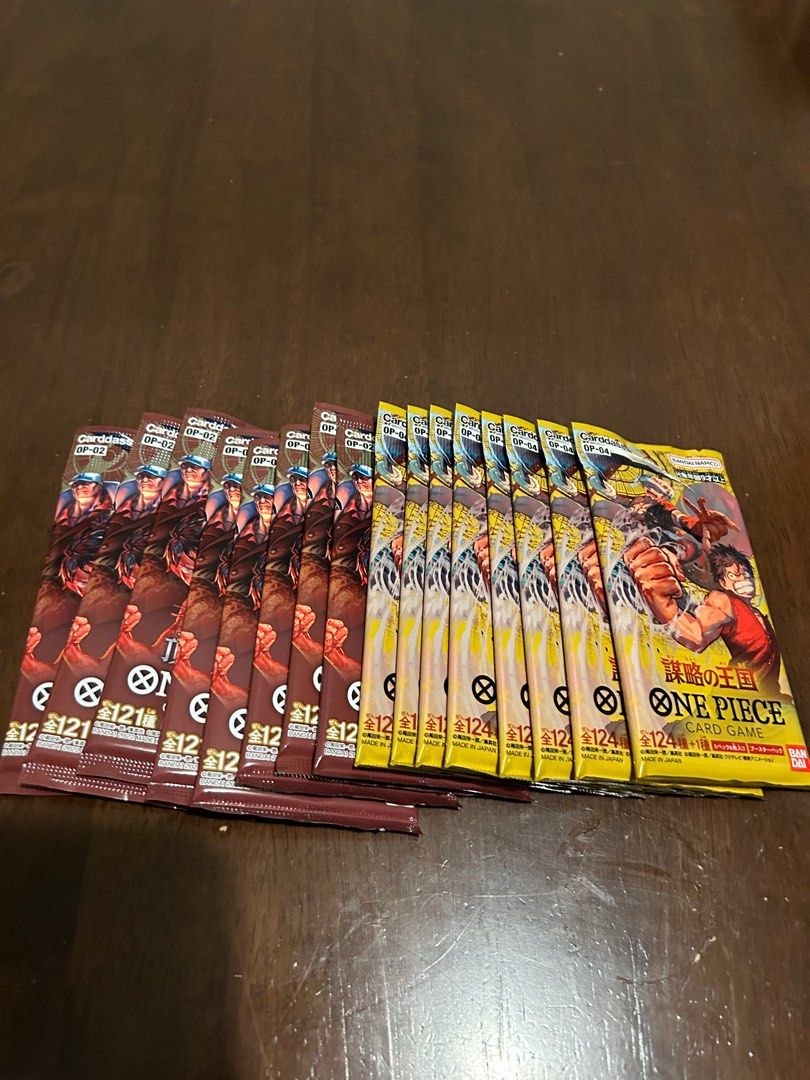 One piece tcg op02 op04 trading card game booster packs, Hobbies & Toys ...