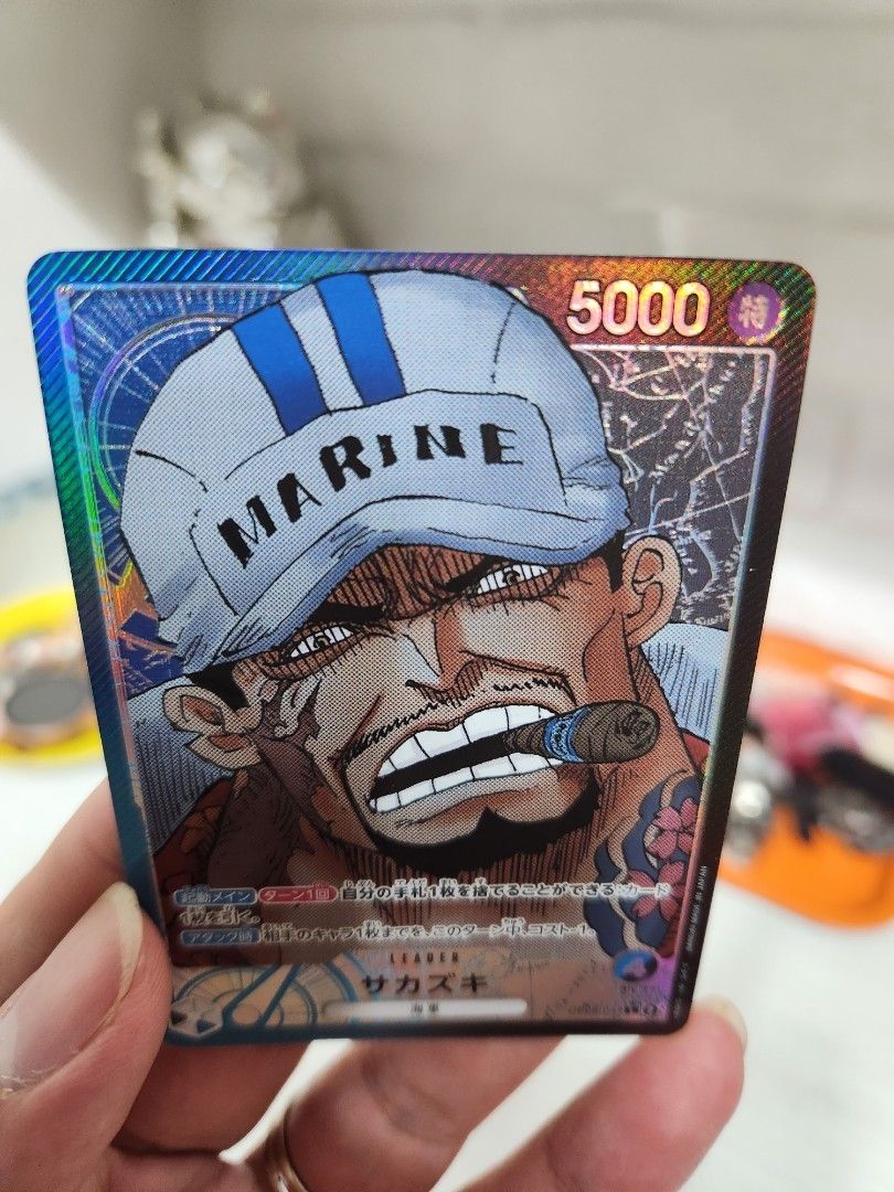 OP 5 Sakazuki Akainu leader card, Hobbies & Toys, Toys & Games on Carousell