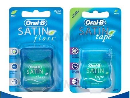 Oral B Satin Floss / Satin Tape 25M Oral B Dental Floss, Beauty ...