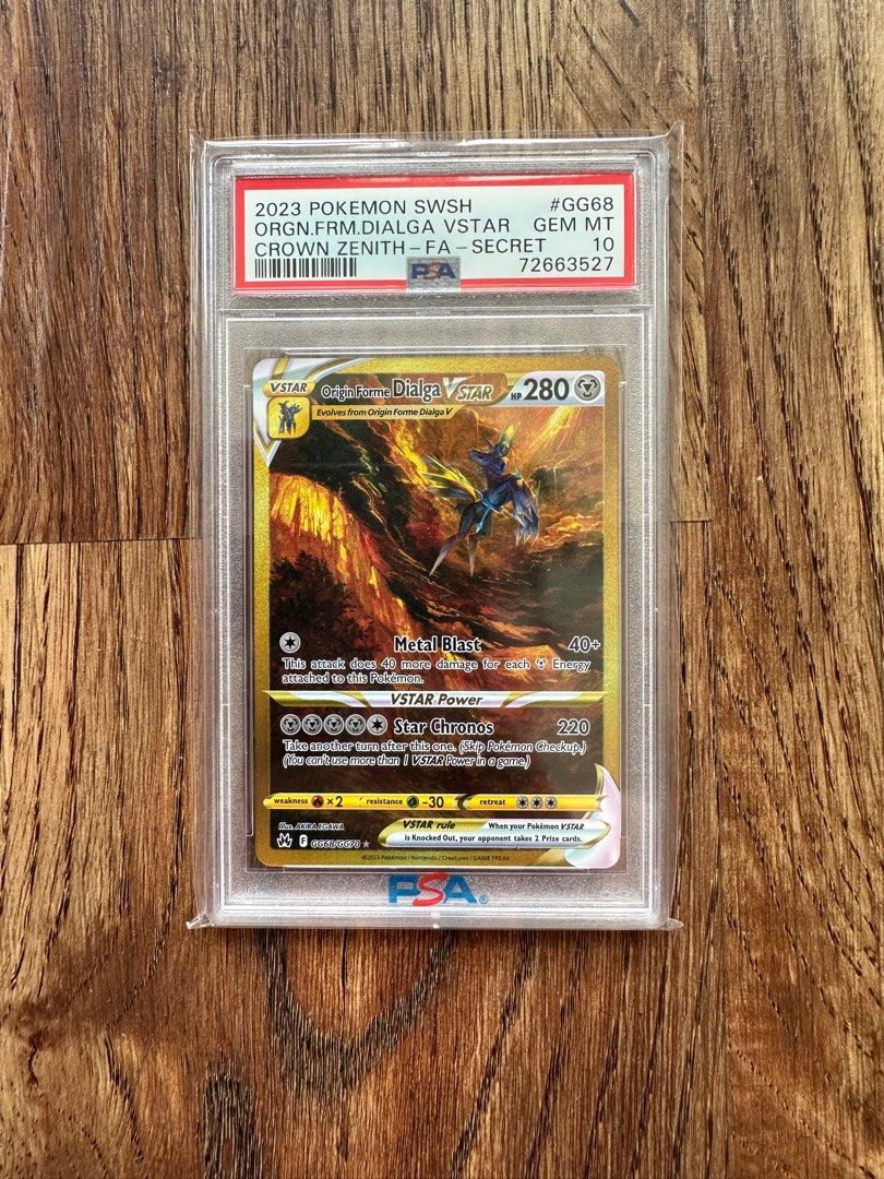 Origin Forme Dialga Crown Zenith Gold PSA 10 Pokemon TCG GG68, Hobbies ...