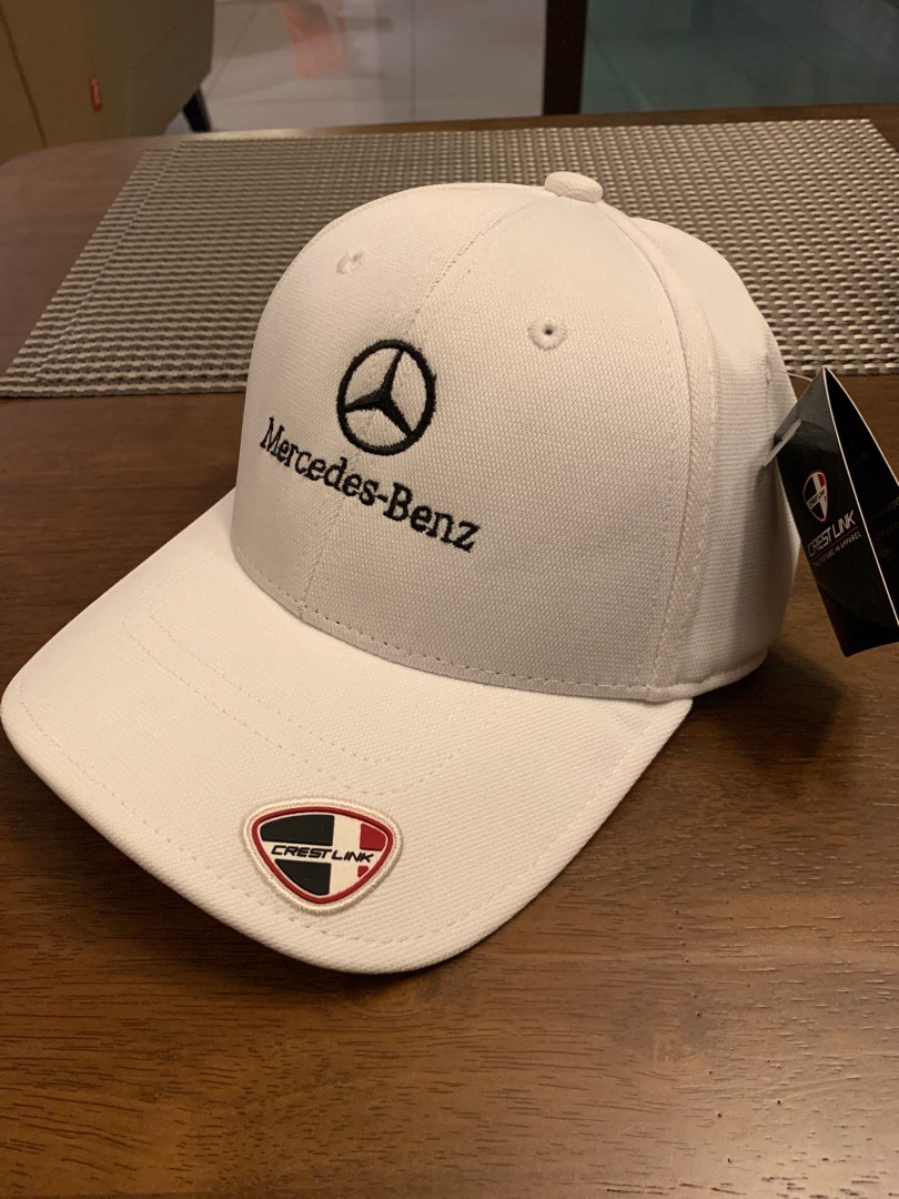 Original Mercedes Benz x Crest Link white cap, Men's Fashion, Watches ...