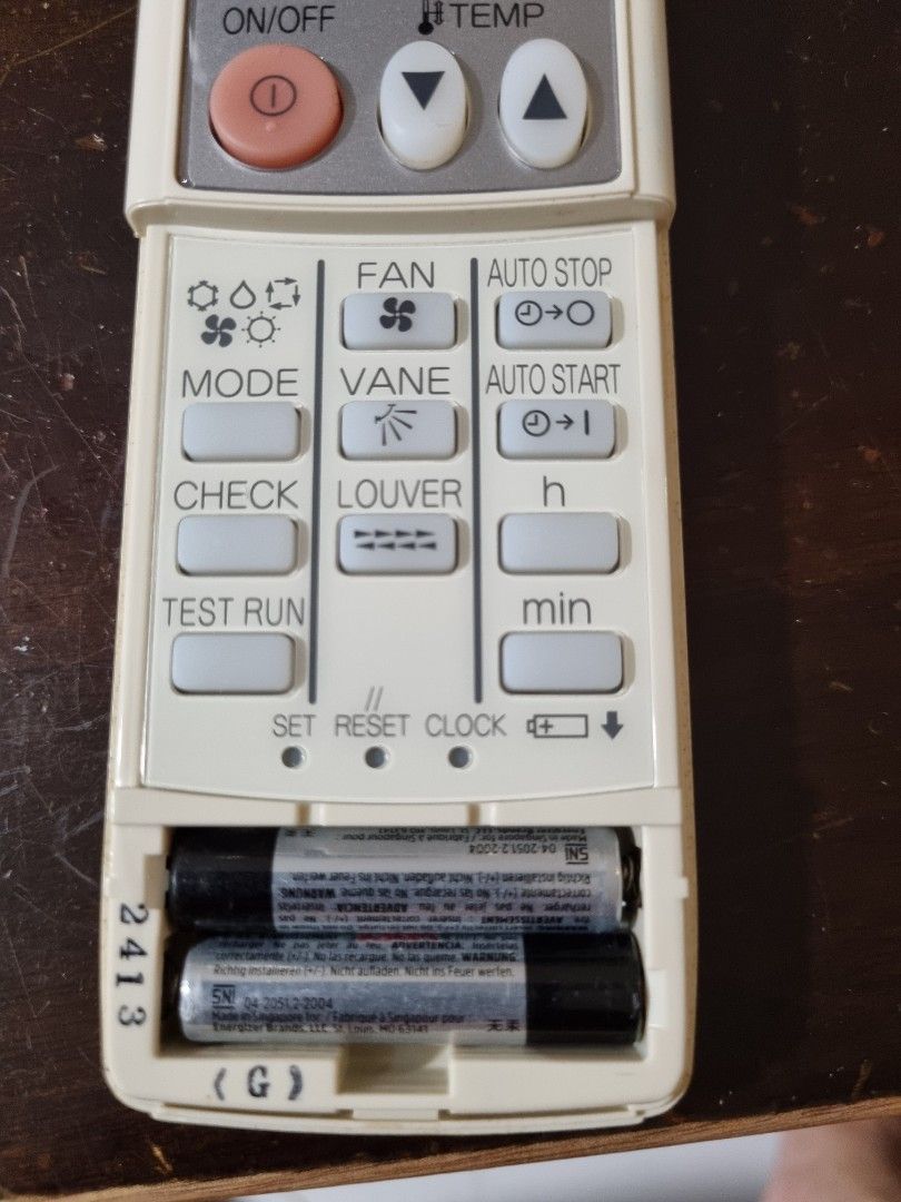 Original Mitsubishi Aircon Remote for Starmax, TV & Home Appliances ...