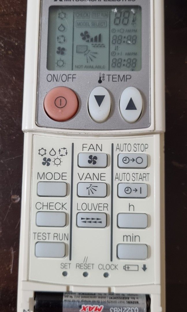 Original Mitsubishi Aircon Remote for Starmax, TV & Home Appliances ...
