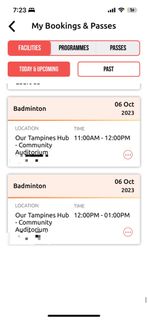 6th OCT/16th OCT Pasir Ris sports hall badminton court, Sports ...