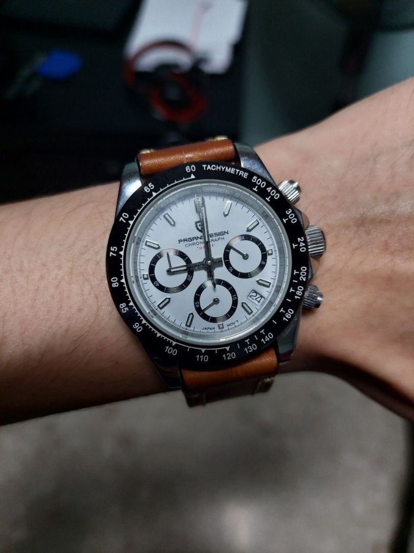 Pagani Design PD-1644 Chronograph Watch (Rolex Panda Daytona Homage ...