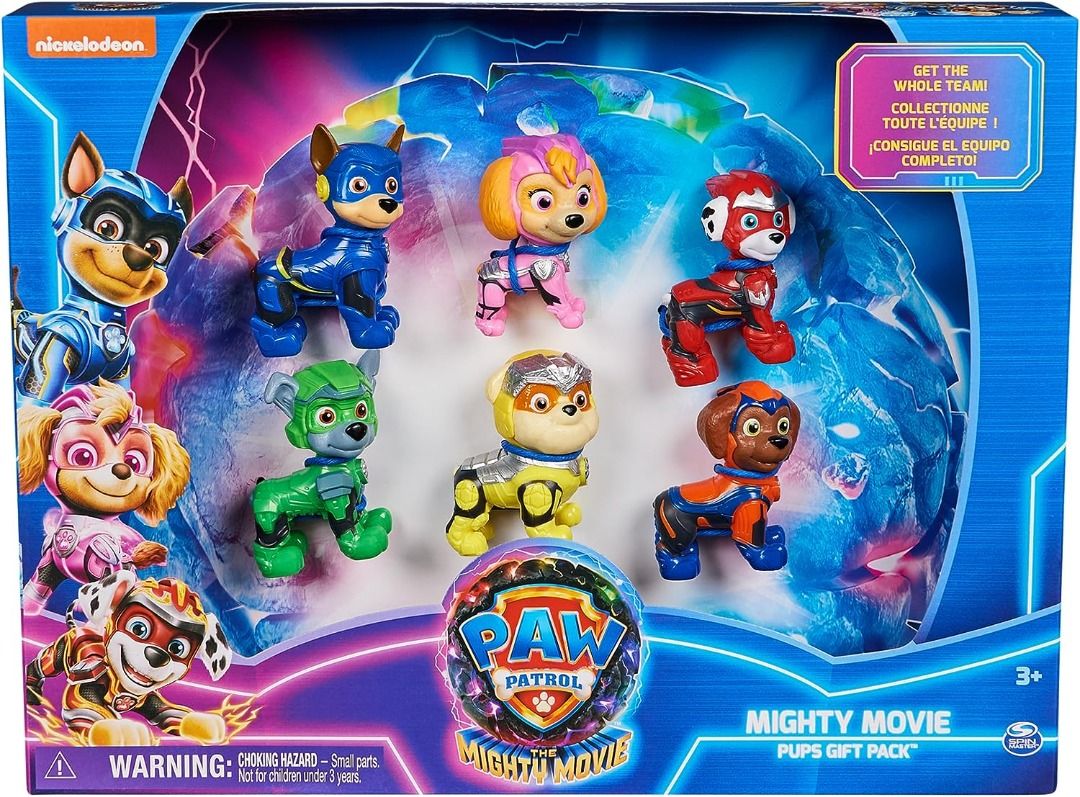 PAW Patrol The Mighty Movie Pups Gift Pack, 興趣及遊戲, 玩具 & 遊戲類 - Carousell