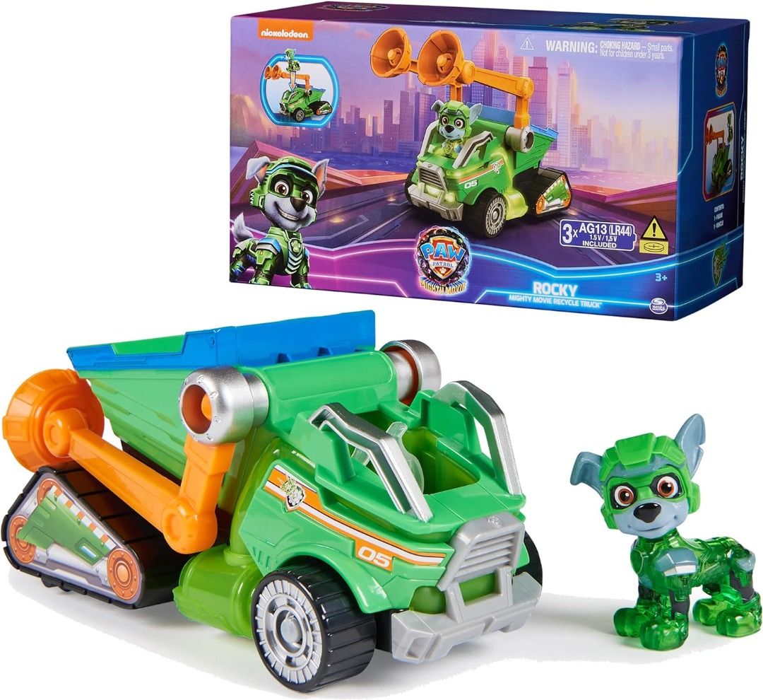 Paw Patrol The Mighty Movie Skye Jet / Zuma Hovercraft / Rubble ...