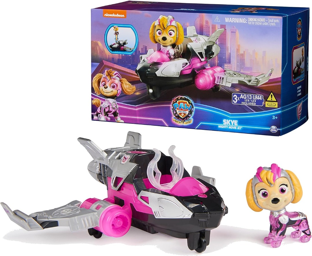 Paw Patrol The Mighty Movie Skye Jet / Zuma Hovercraft / Rubble ...