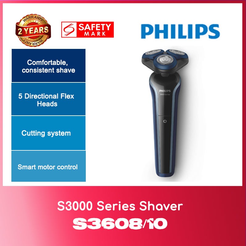 Philips S3608/10 S3000 Series Shaver WITH 2 YEAR WARRANTY, Beauty ...