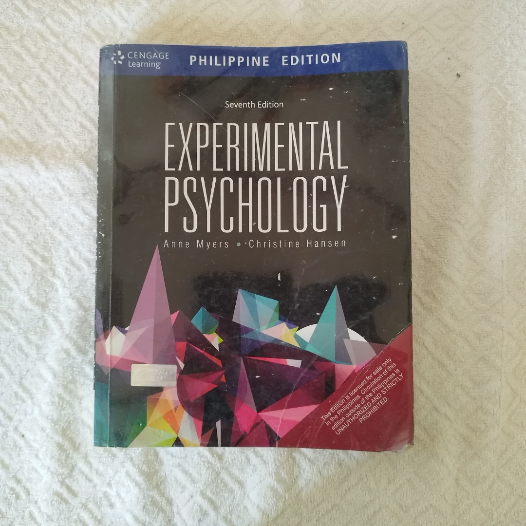Psychology Book - Experimental Psychology 7th Ed. (Myers & Hansen ...