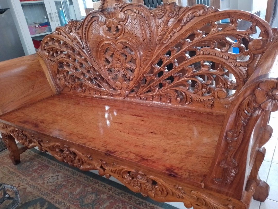 Pure Red Narra Cleopatra set, Furniture & Home Living, Furniture, Sofas ...