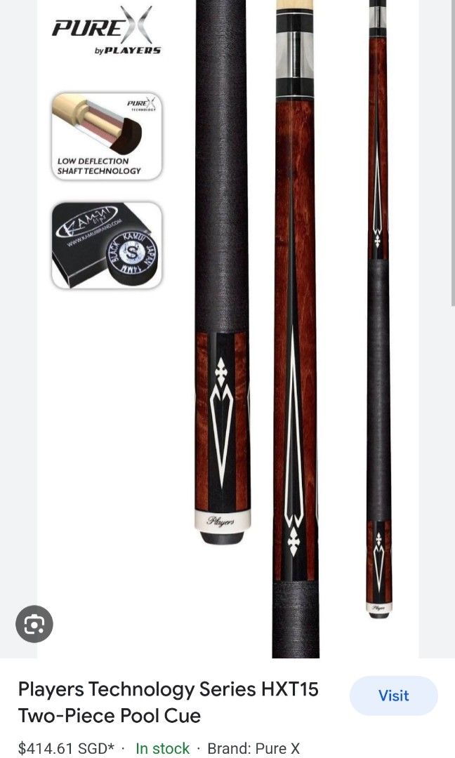 Pure X - Players HXT15 Pool Cue, Sports Equipment, Sports & Games ...