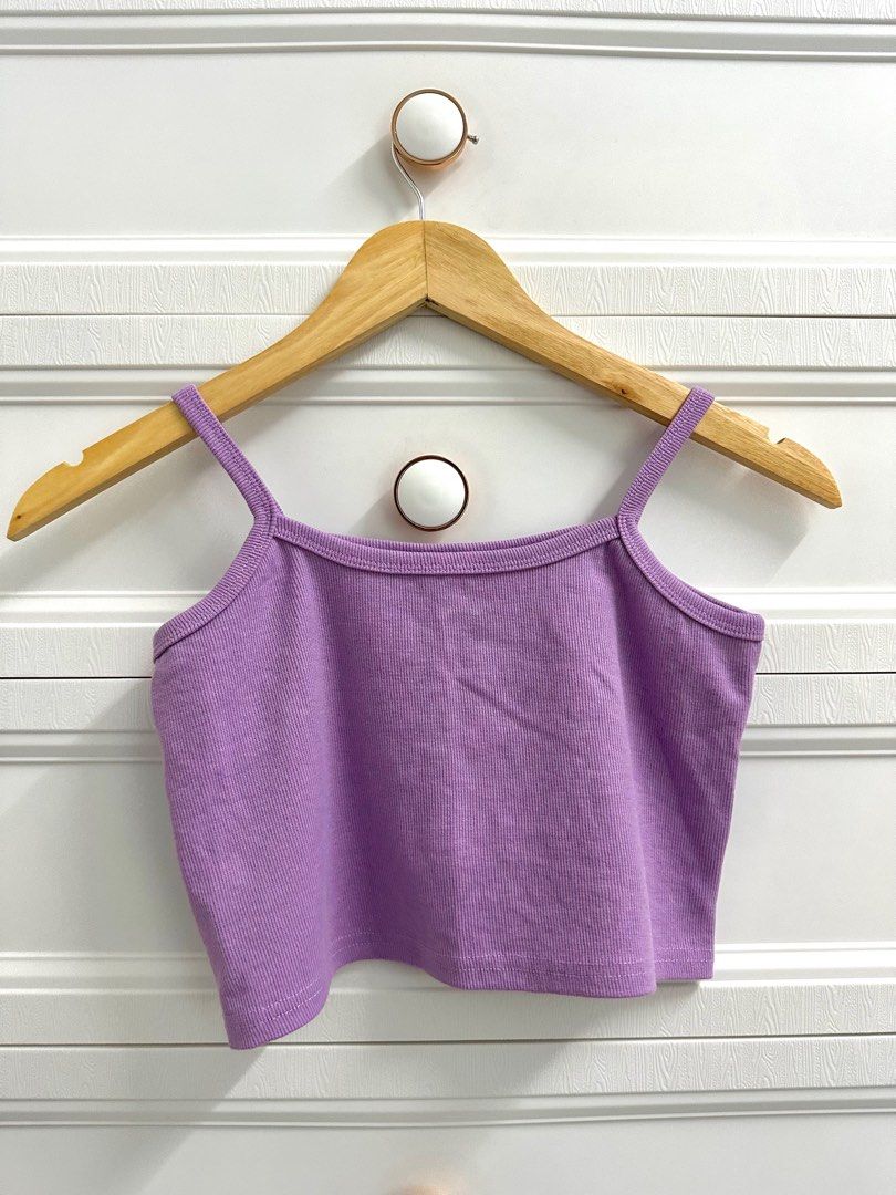 Purple Stretchable Singlet Top, Women's Fashion, Tops, Sleeveless on ...