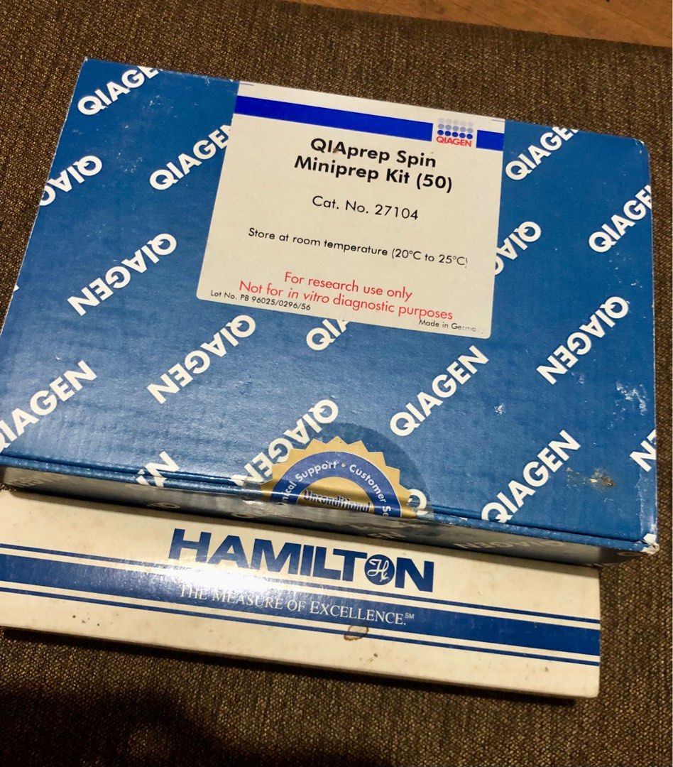 QIAprep Spin Miniprep Kit (50) sealed with Hamilton Microliter Syringes ...
